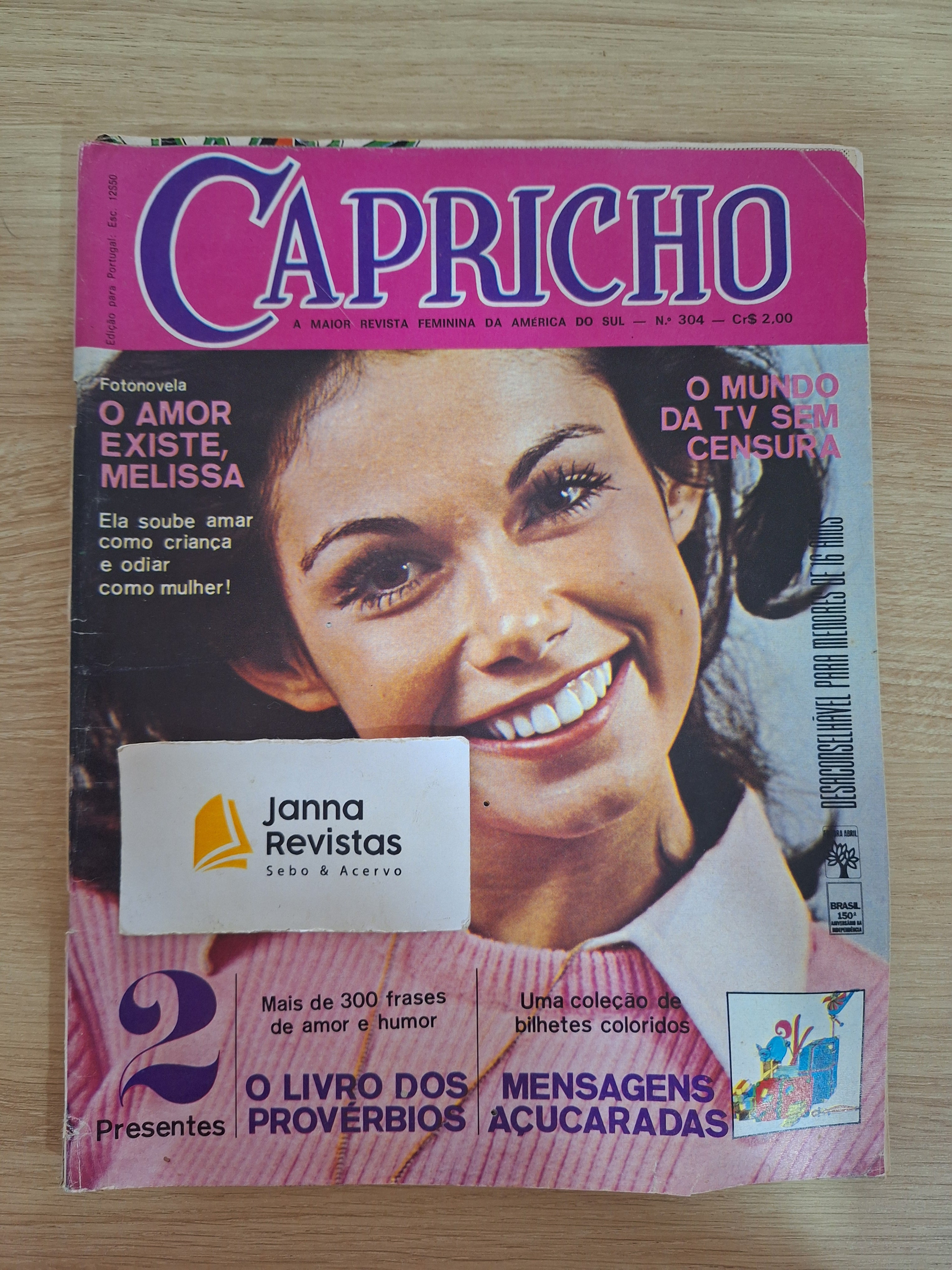 Revista Capricho 304 (1972) – Janna Revistas e Discos