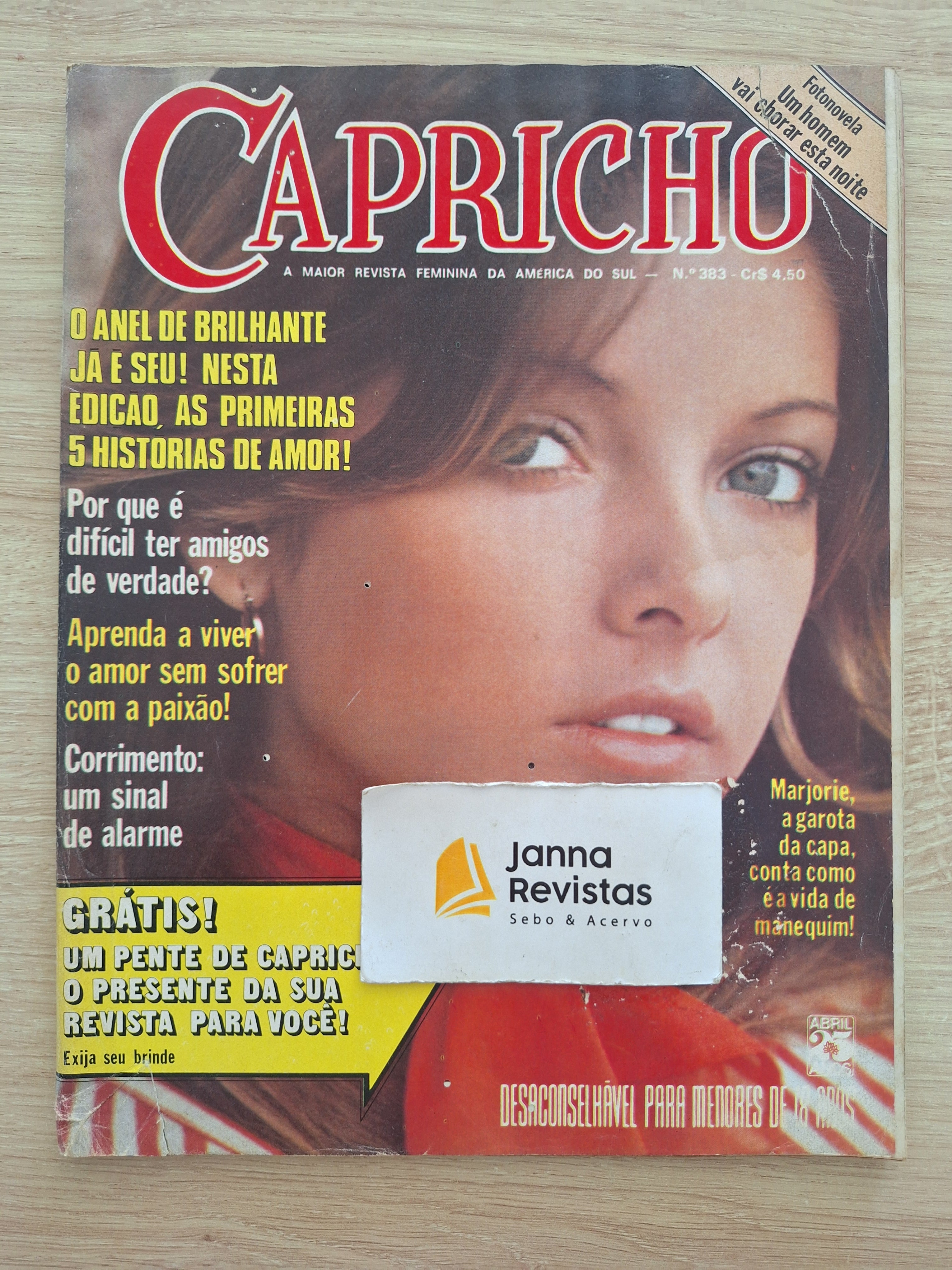 Revista Capricho 383 (1975) – Janna Revistas e Discos