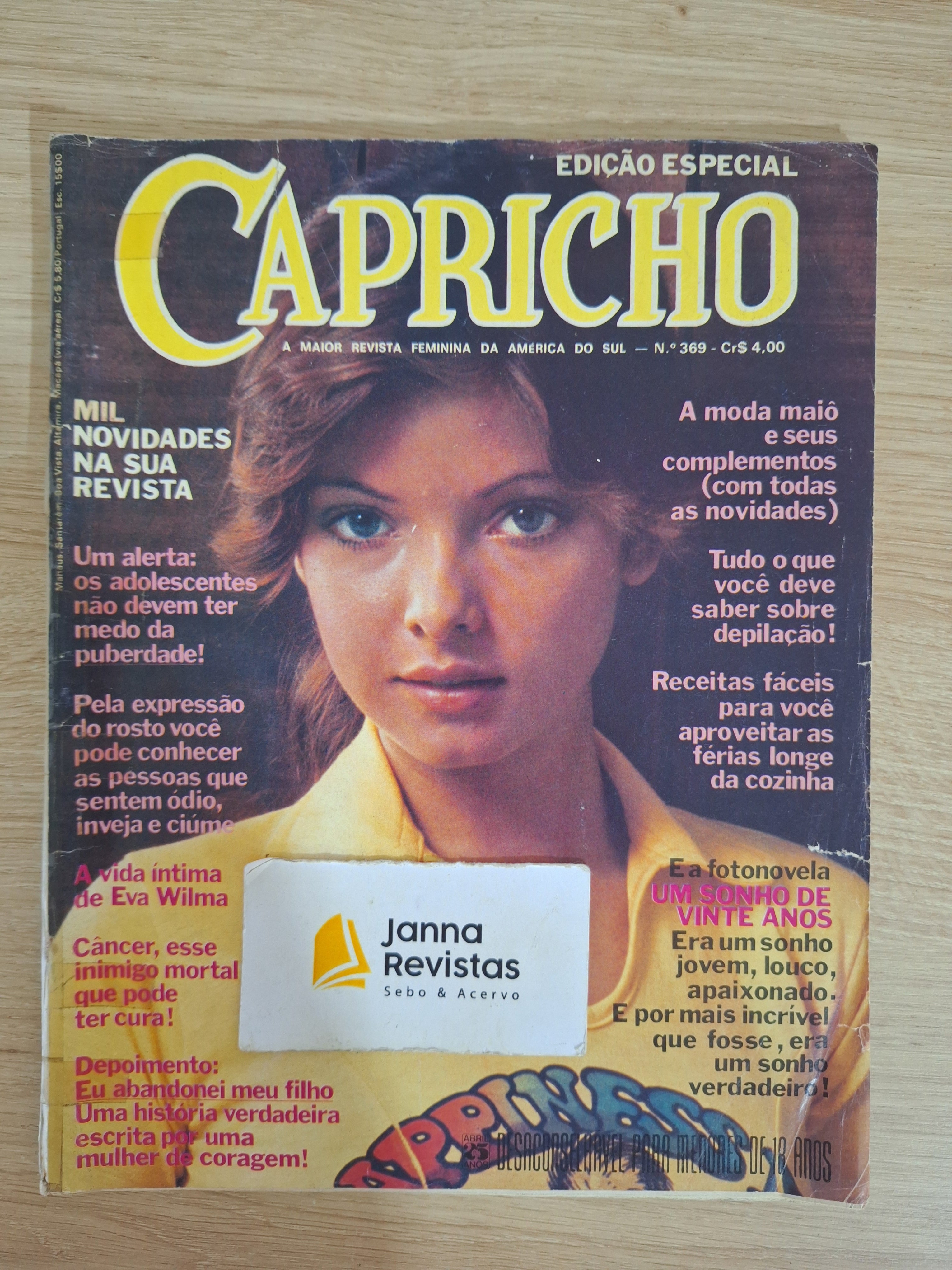 Revista Capricho 369 (1975) – Janna Revistas e Discos
