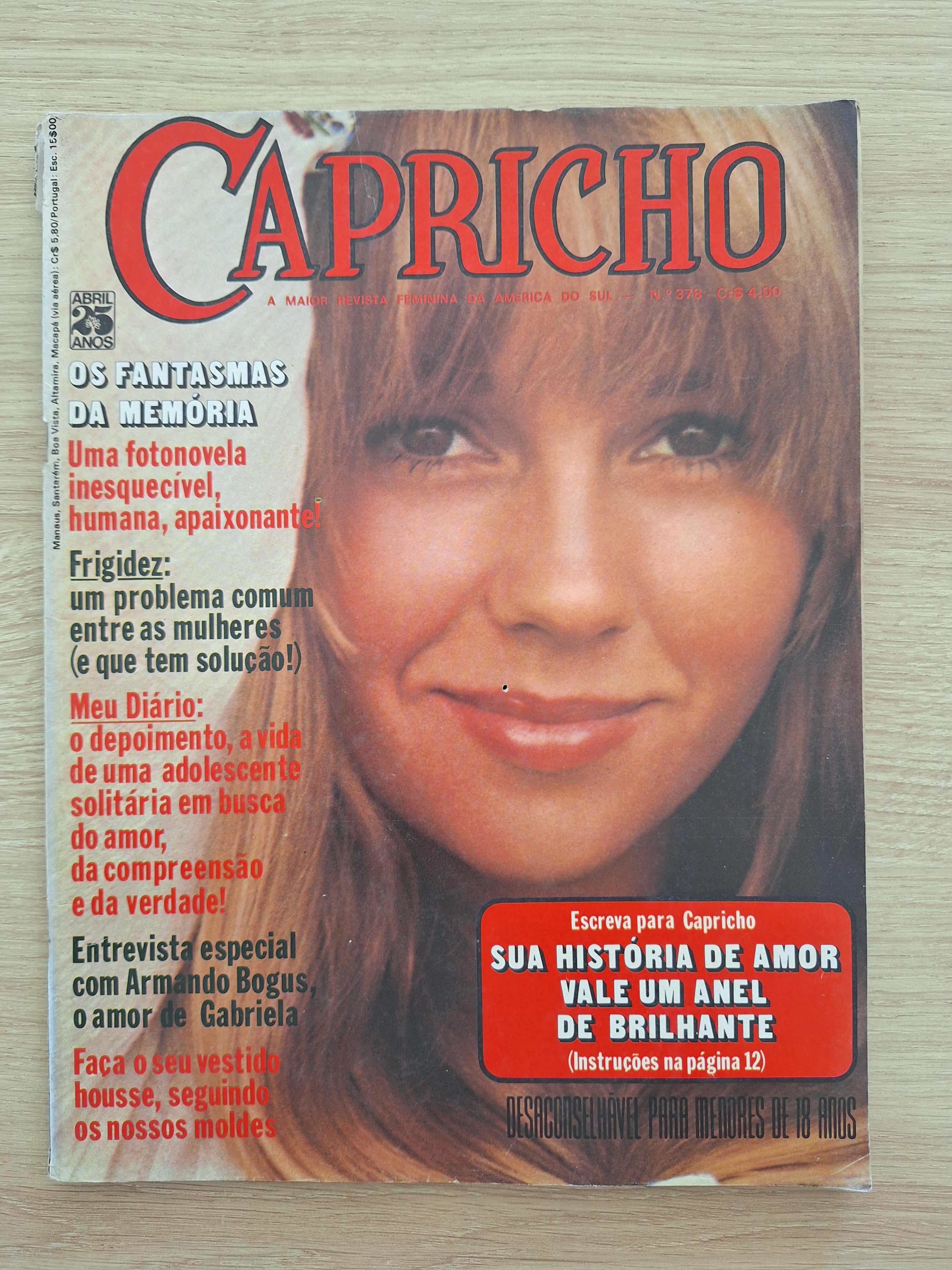 Revista Capricho 378 (1975) – Janna Revistas e Discos
